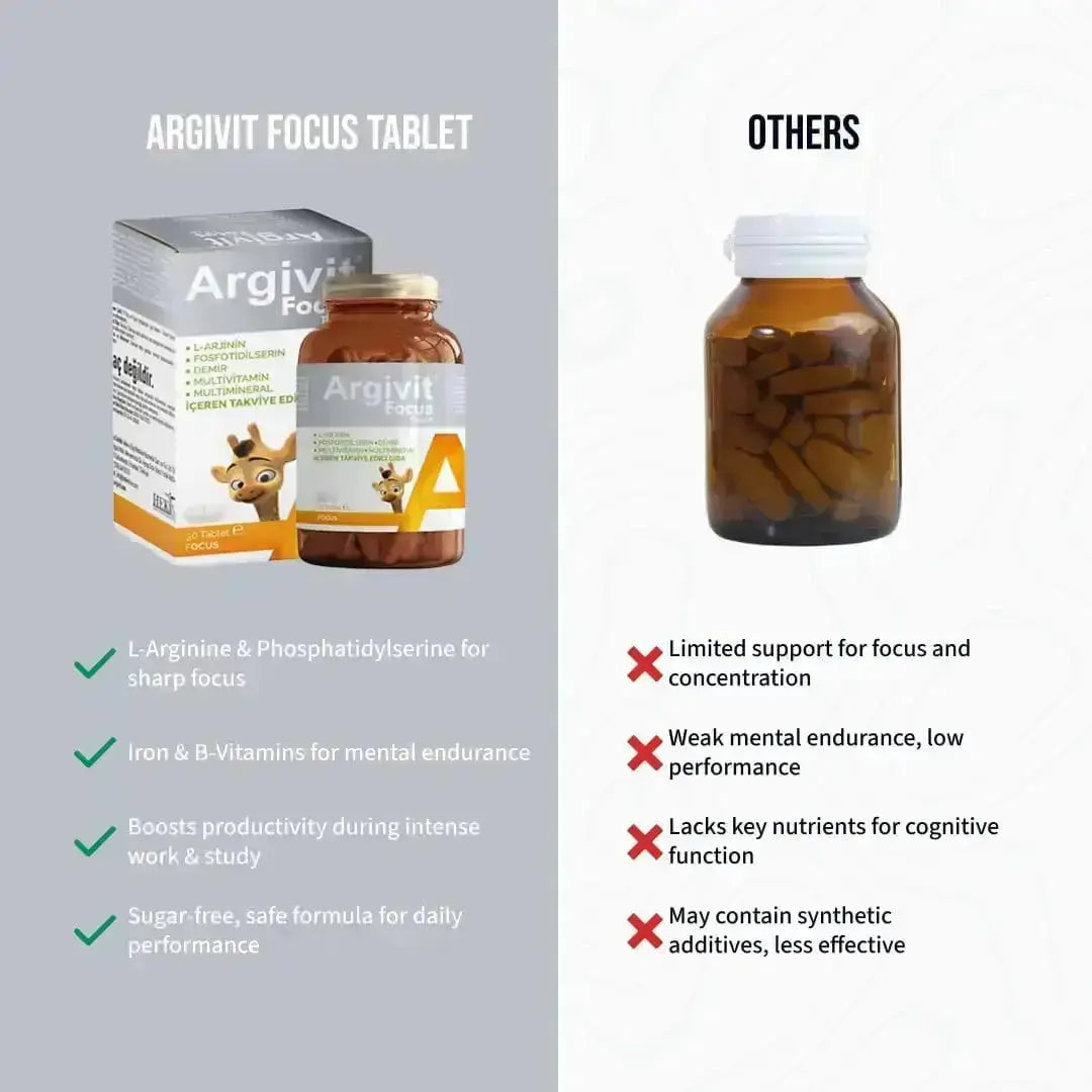 Argivit Focus Tablets - Boosts Energy, Immunity & Well-Being