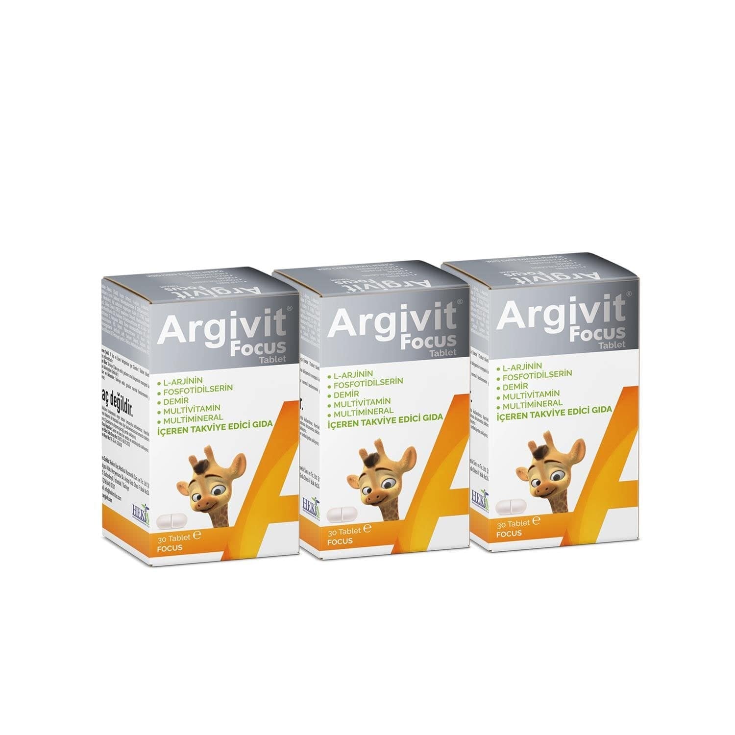 Argivit Focus Tablet - Pack of 3x30 Tablets for Energy & Focus